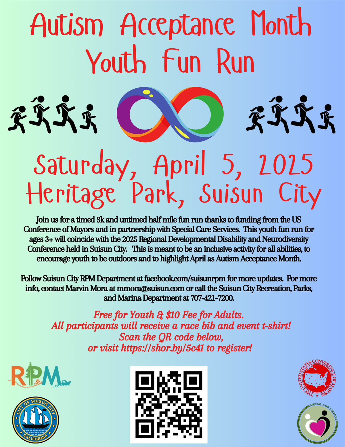 Autism Acceptance Month Youth Fun Run - Suisun City, CA