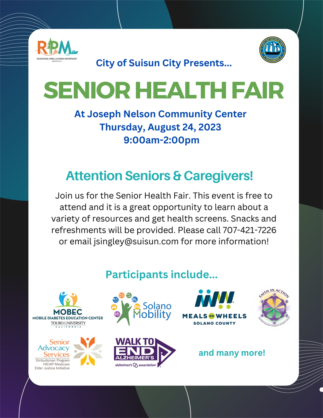 Senior Health Fair - Suisun City, CA