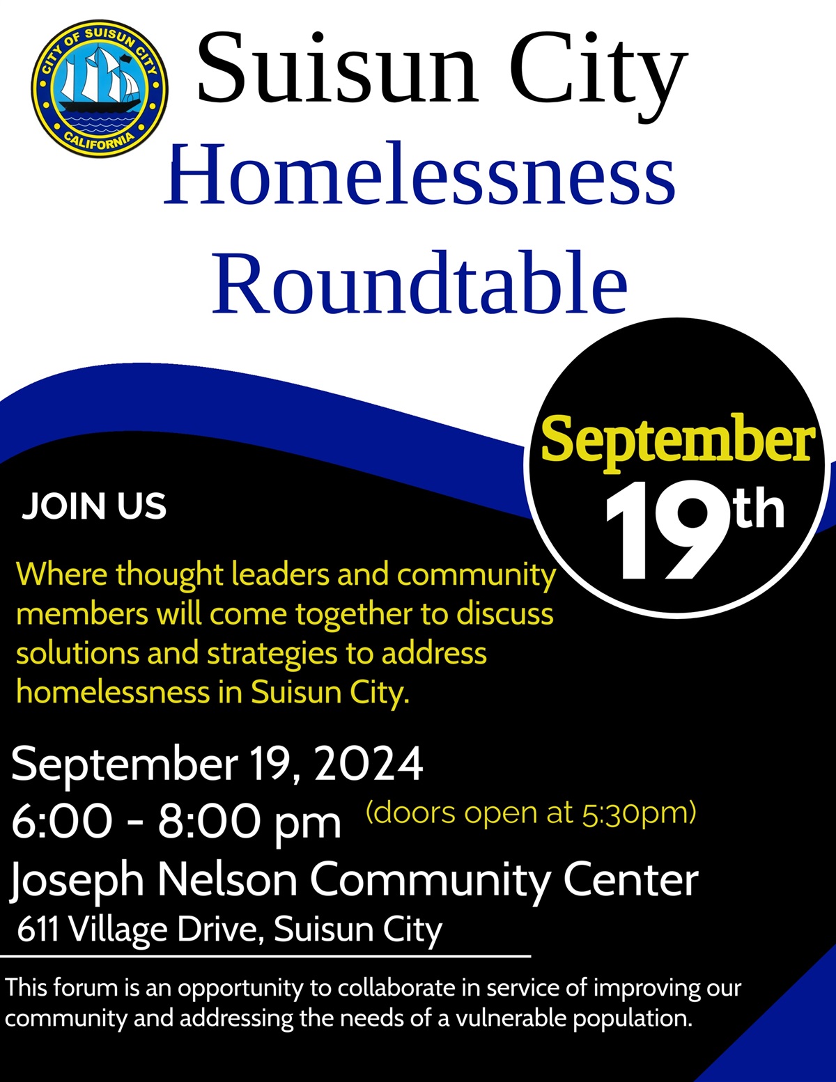 Homelessness Forum 2024 - Suisun City, CA